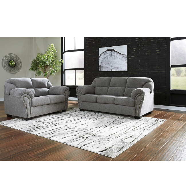 Ashley Allmaxx Pewter Sofa & Loveseat